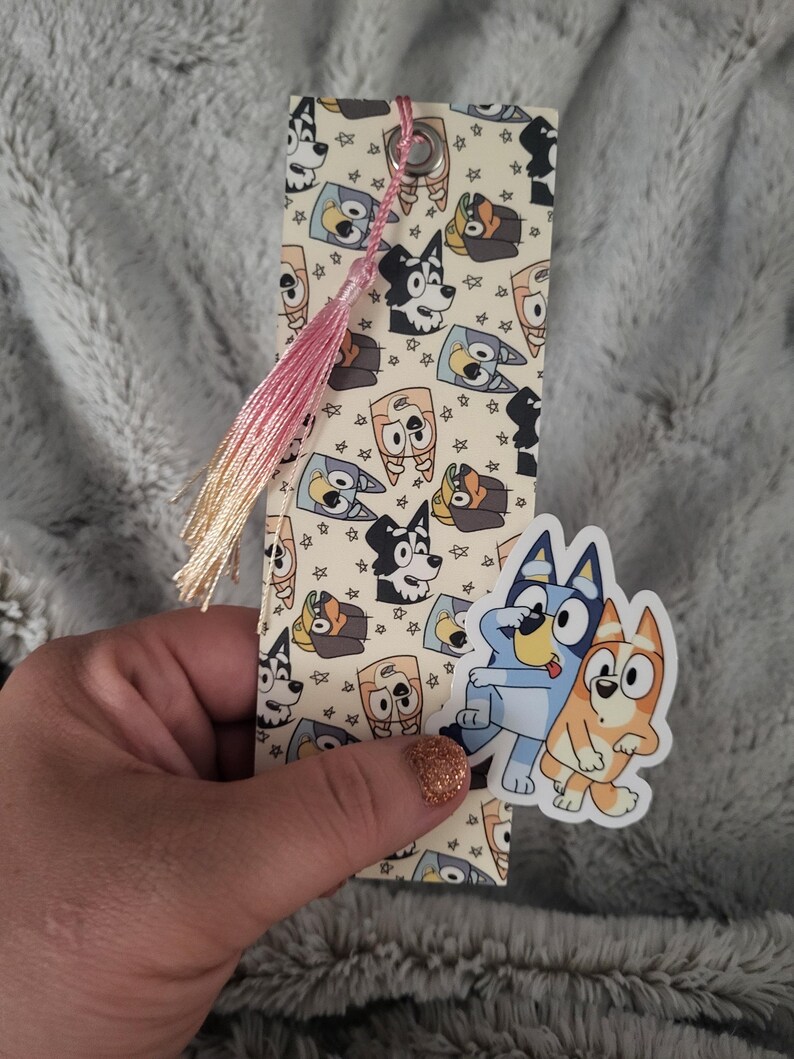 Bluey Laminated Bookmark Bluey Waterproof Sticker Disney Bingo Bluey ...