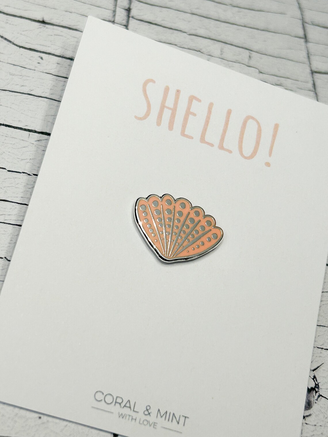 Sea Shell Enamel Pin, Sea Shell Brooch, Enamel Brooch, Ocean Gift - Etsy