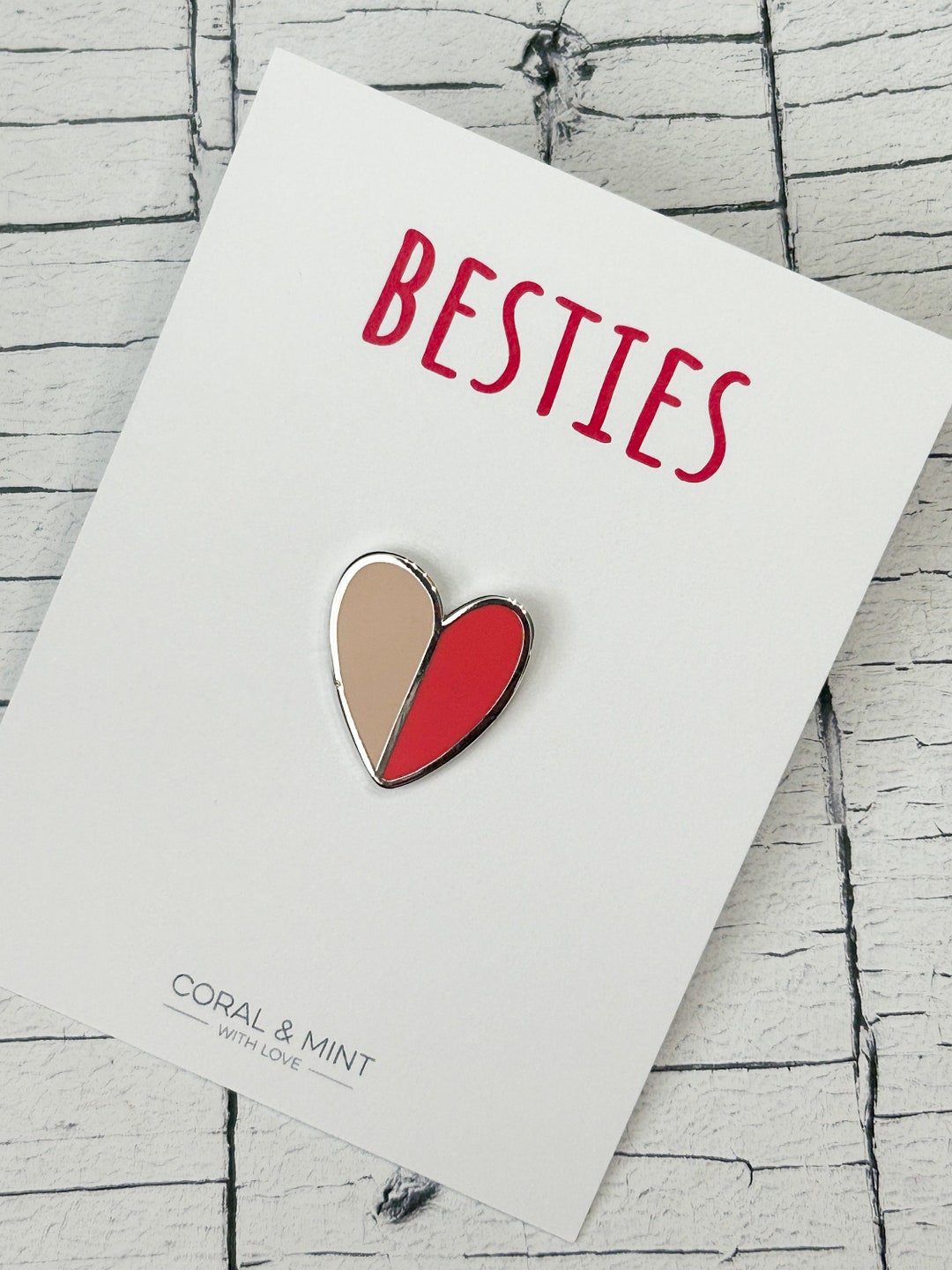 Besties Enamel Pin, Besties Brooch, Enamel Brooch, Bestie Gift - Etsy