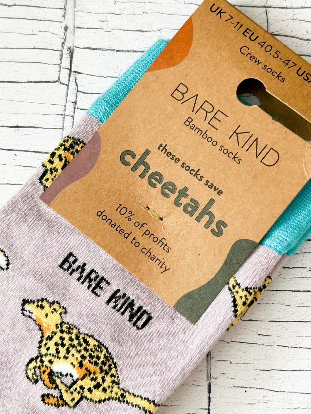 Cheetah Print Bamboo Socks: Eco-friendly Adult Socks (size 4-7) - Etsy