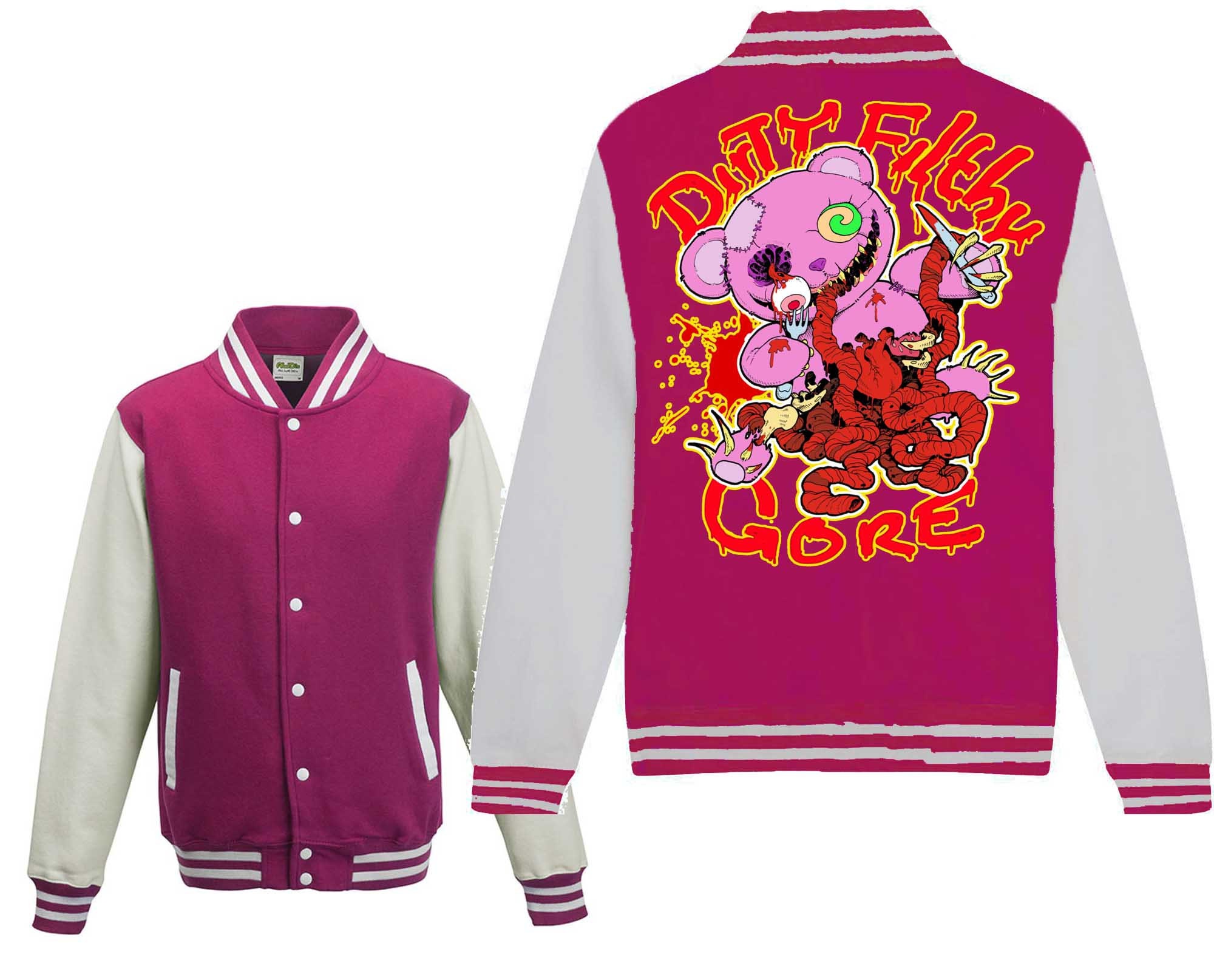 Varsity Jacket Unisex S L XL Pink Pastel Colour Vaporwave Pastelgoth ...