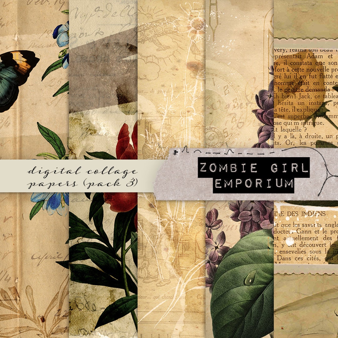 Digital Collage, Collage Sheets, Vintage, Ephemera, Junk Journals ...