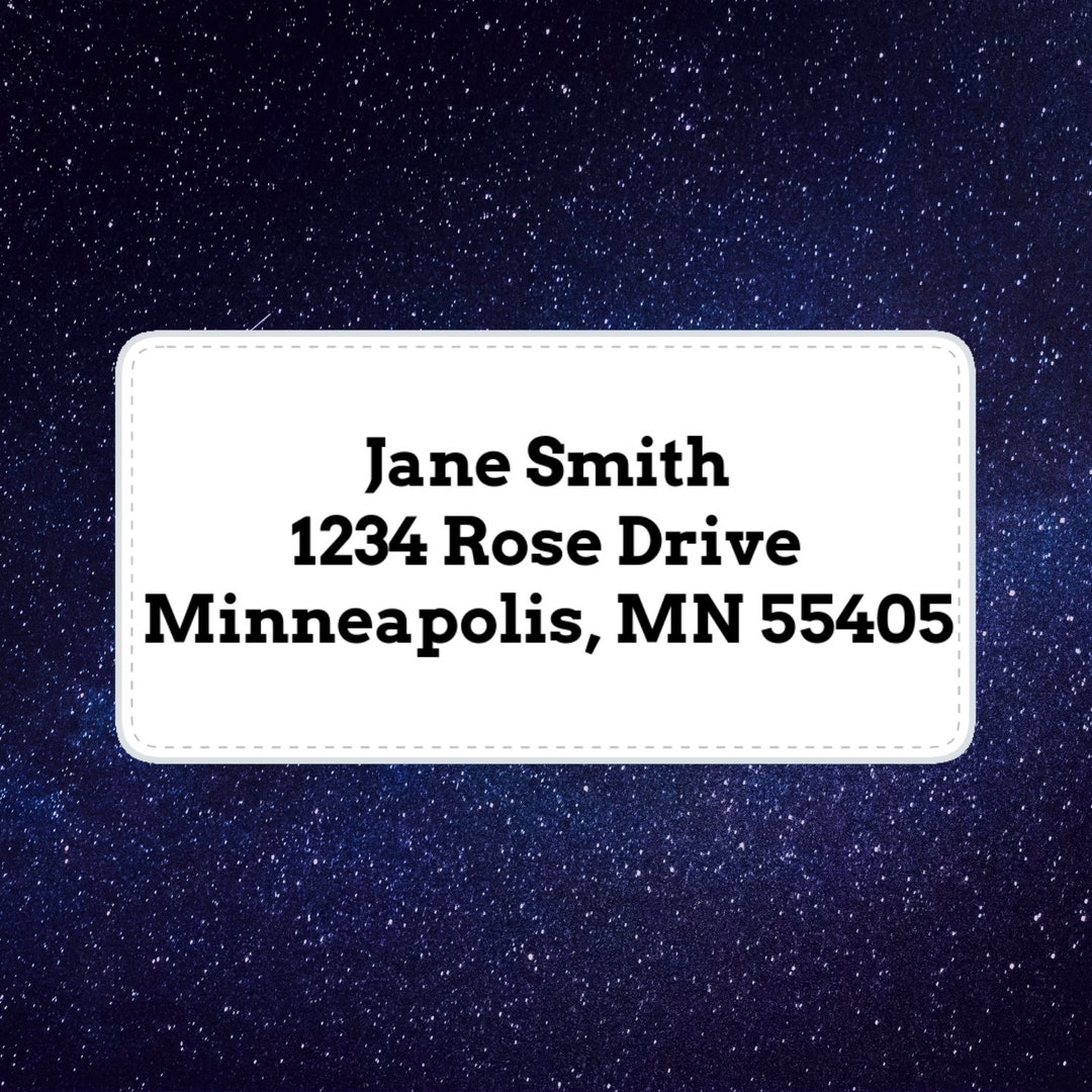 Sheet of 10 Large Print Custom Return Address Labels - Etsy
