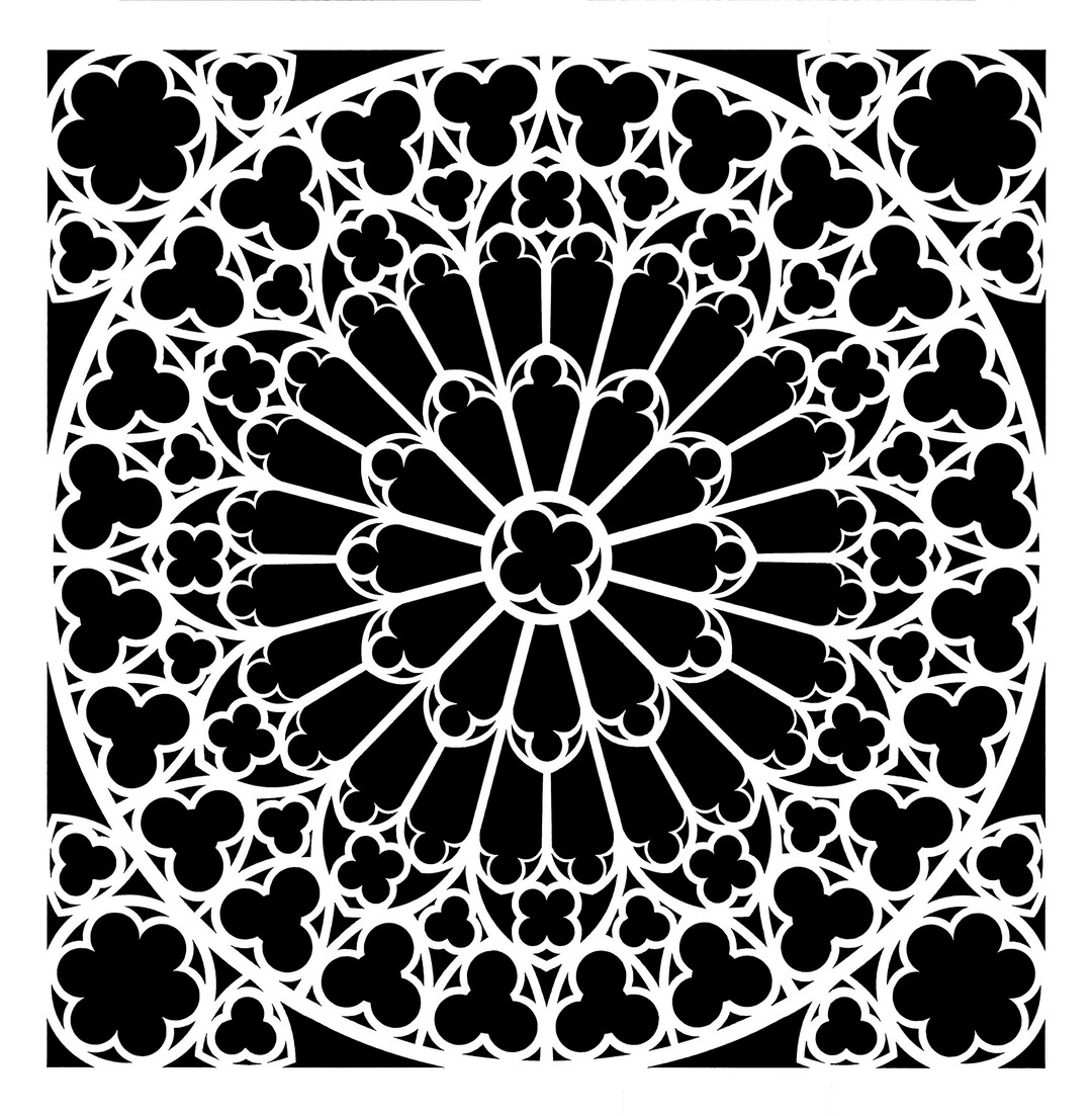 Stone Rosette Posh Chalk Stencil 40x40cm - Etsy