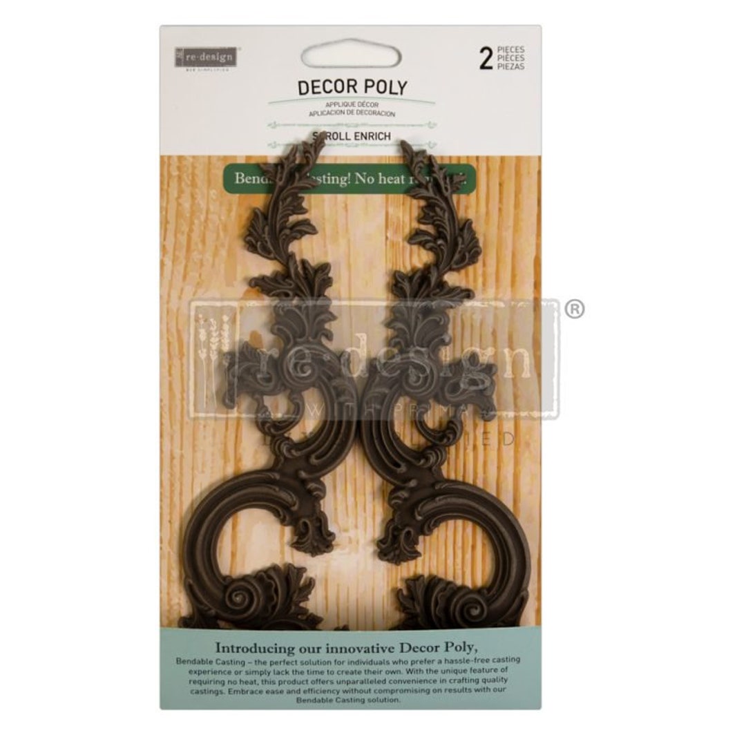 REDESIGN Decor Poly SCROLL ENRICH ~ 2 Pcs~ Redesign With Prima Decor ...