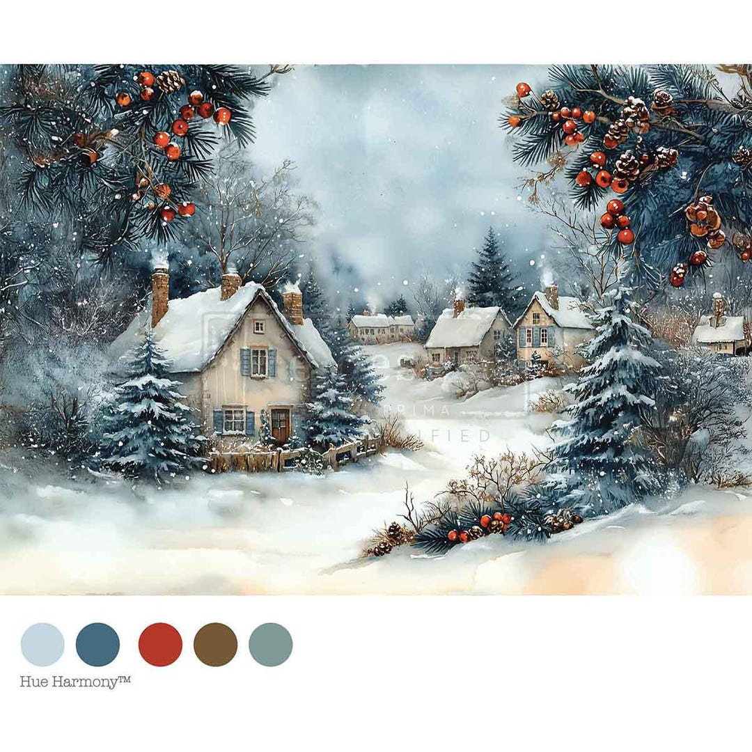 Redesign With Prima A4 Decoupage – WINTER HEARTH – 1 Sheet, 8.27″x11.69 ...