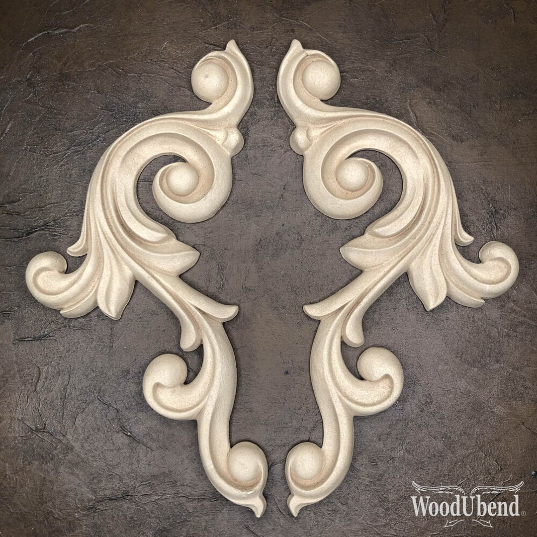 Woodubend 1239 Decorative Scrolls, Set of 2 WUB1239 13.25 X 6.75 ...