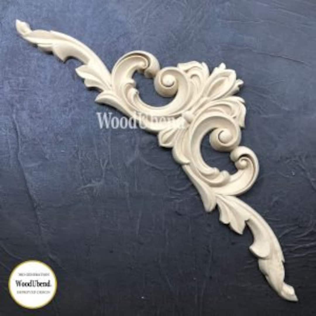 Woodubend - Pediment # 1392 / WUB - Furniture Applique / Onlay / Trim ...