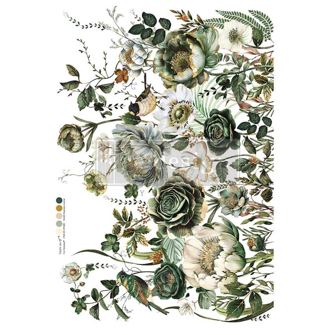 BOTANICAL JOURNAL - Redesign With Prima Decor Transfer 24x35" Cut Into ...