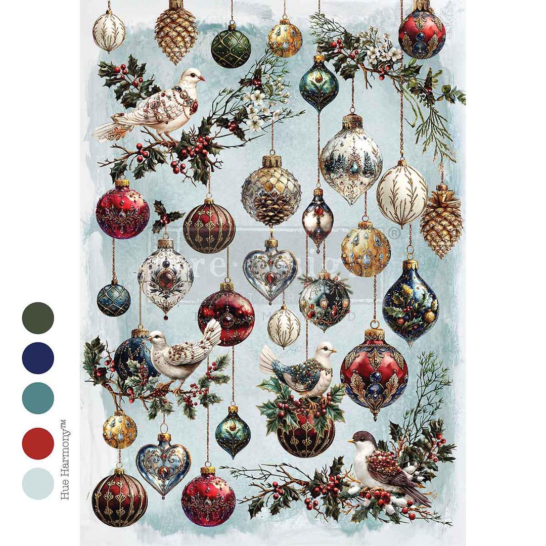 Redesign With Prima A4 Decoupage – JEWEL of THE SEASON – 1 Sheet, 8.27 ...