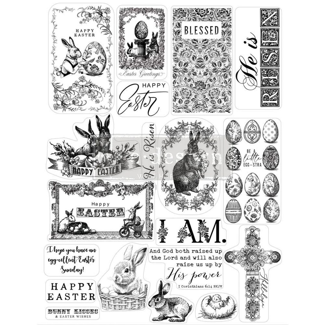 EASTER STAMP!~NEW Redesign With Prima Clearly Aligned Decor Stamps ...