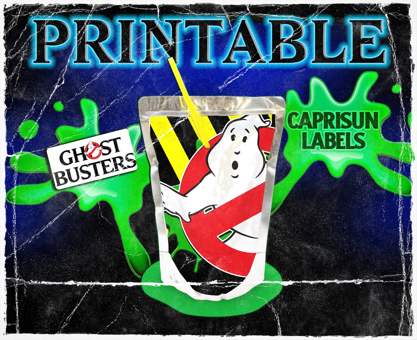 Ghostbusters Printable Caprisun Labels Digital Download - Etsy