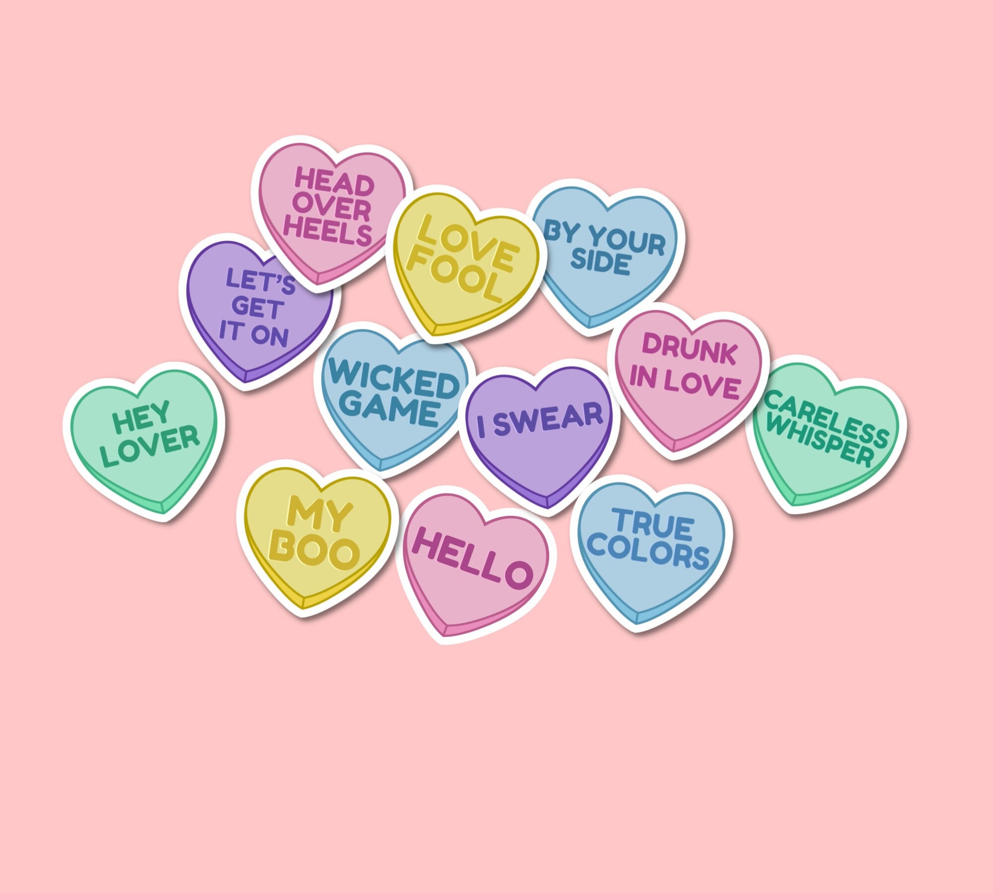 Valentine's Day Love Songs Printable Cupcake Toppers - Etsy