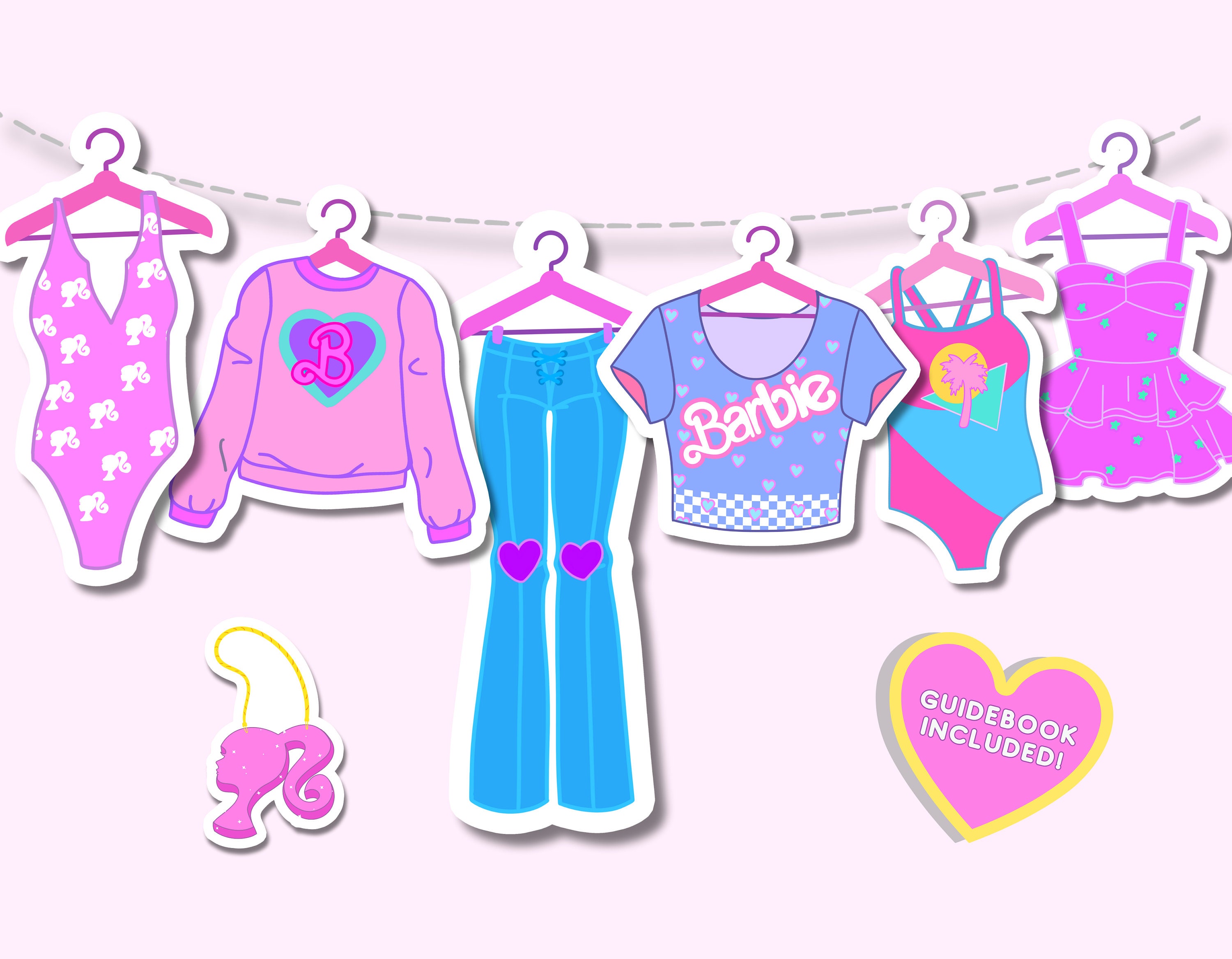 Printable Barbie Doll Clothes Banner Digital Download Sublimination I ...