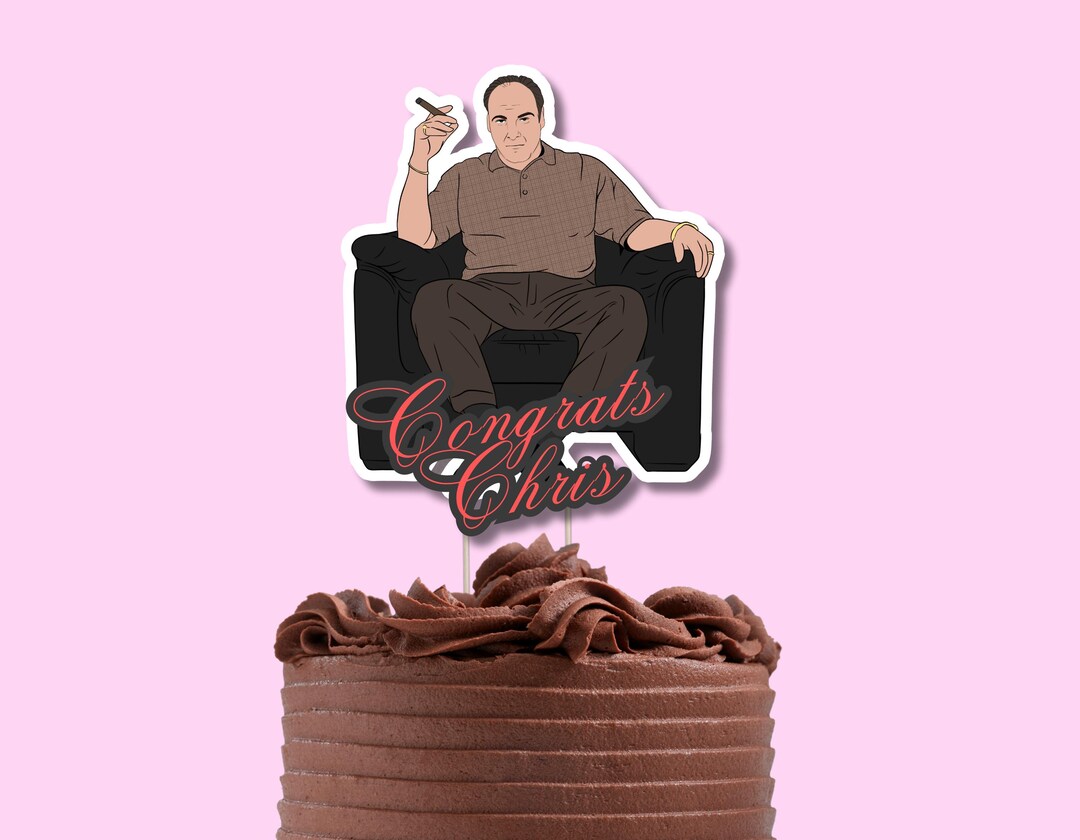 Bachelor Soprano Cake Topper, Cigar Bar, Tony James Gandolfini, Mob ...