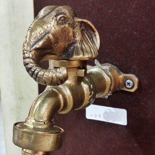 Faucet Water Elephant Head Brass Vintage Tap Garden Home Decor - Etsy