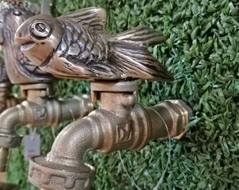 Faucet Water Spigot Tiger Brass Vintage Garden Decor Handle - Etsy