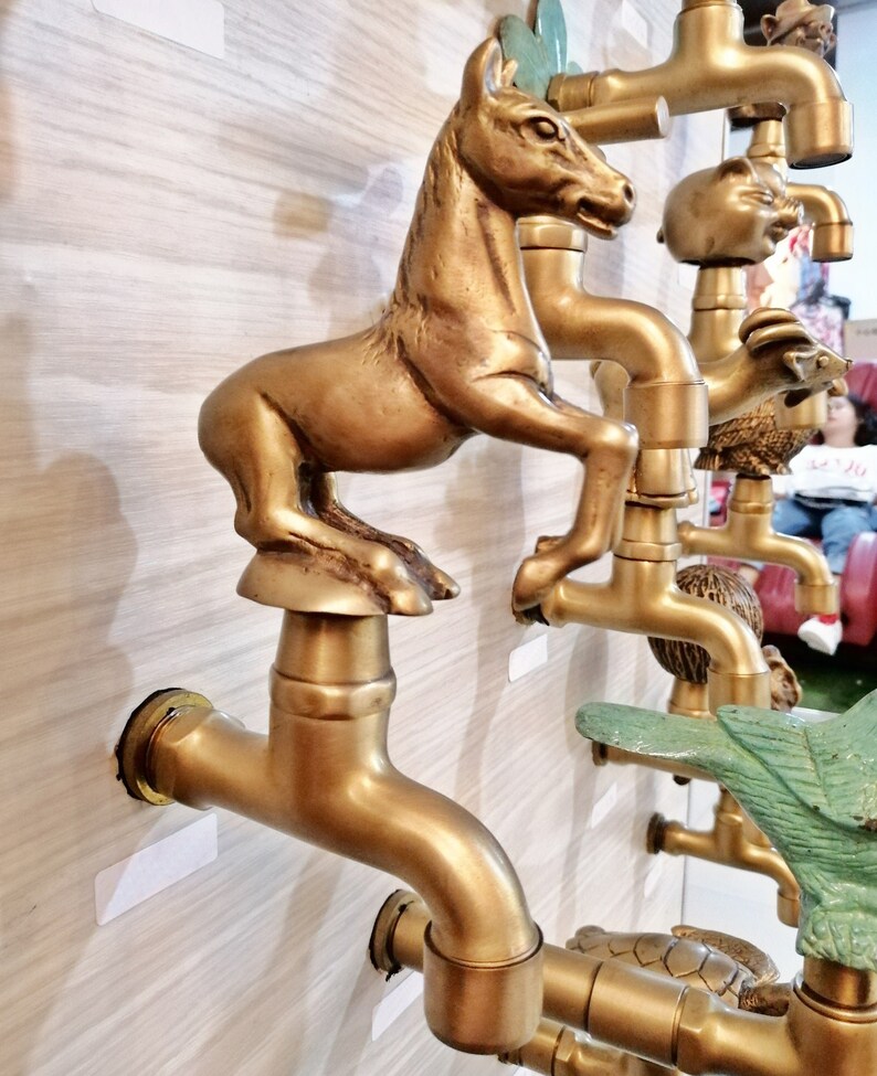 Faucet Horse Spigot Wash Bowl Vintages Brass Basin Sink Tap Water Home ...