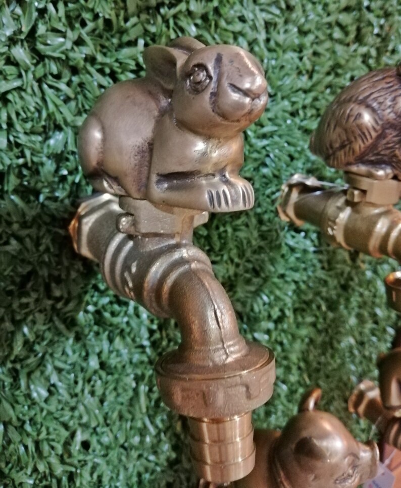 Faucet Brass Vintage Rabbit Small Garden Tap Spigot Yard Water | Etsy