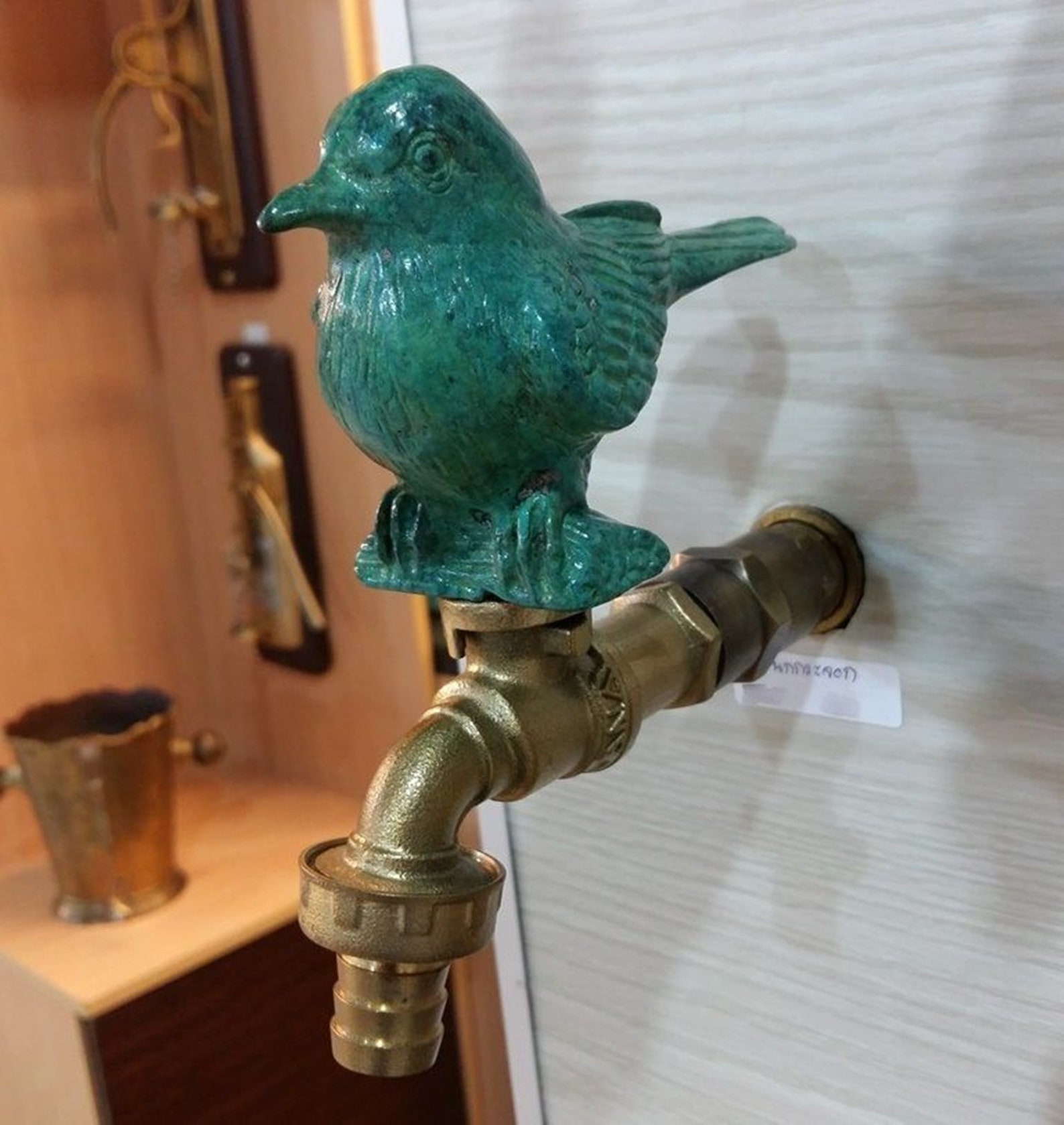 Bird Green Faucet Water Brass Vintage Spigot 1/2 Garden Lawn Home ...