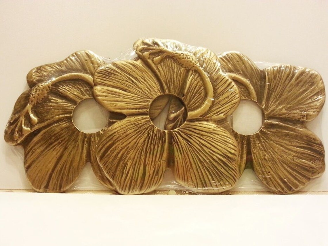 Faucet Brass Garden Hibiscus Base Water Tap Plate Vintage Home - Etsy