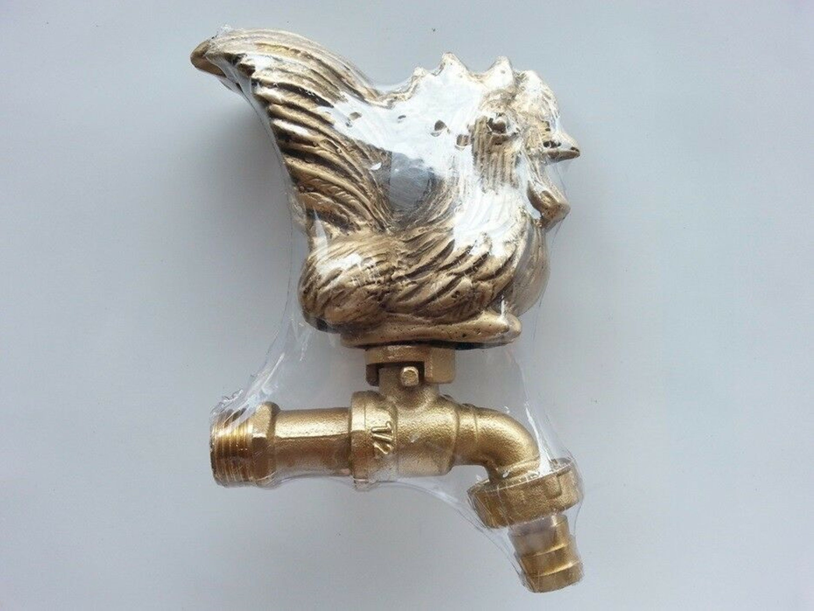 Chicken Faucet Water Brass Vintage Garden Spigot Tap Home Decor Outdoor ...
