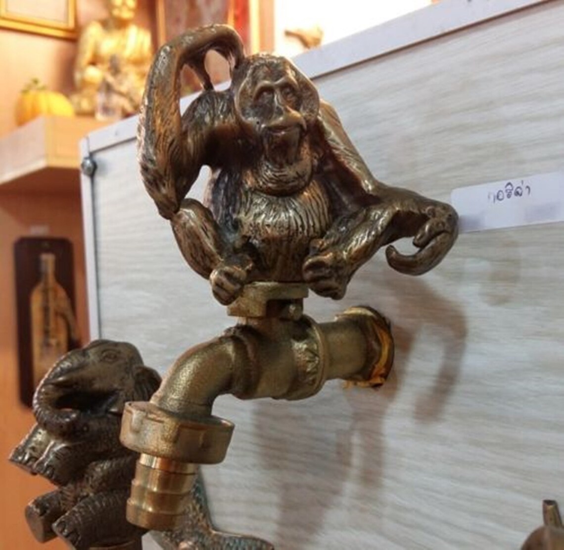 Monkey Gorill Faucet Brass Vintage Tap Garden Spigot Water Home Outdoor ...