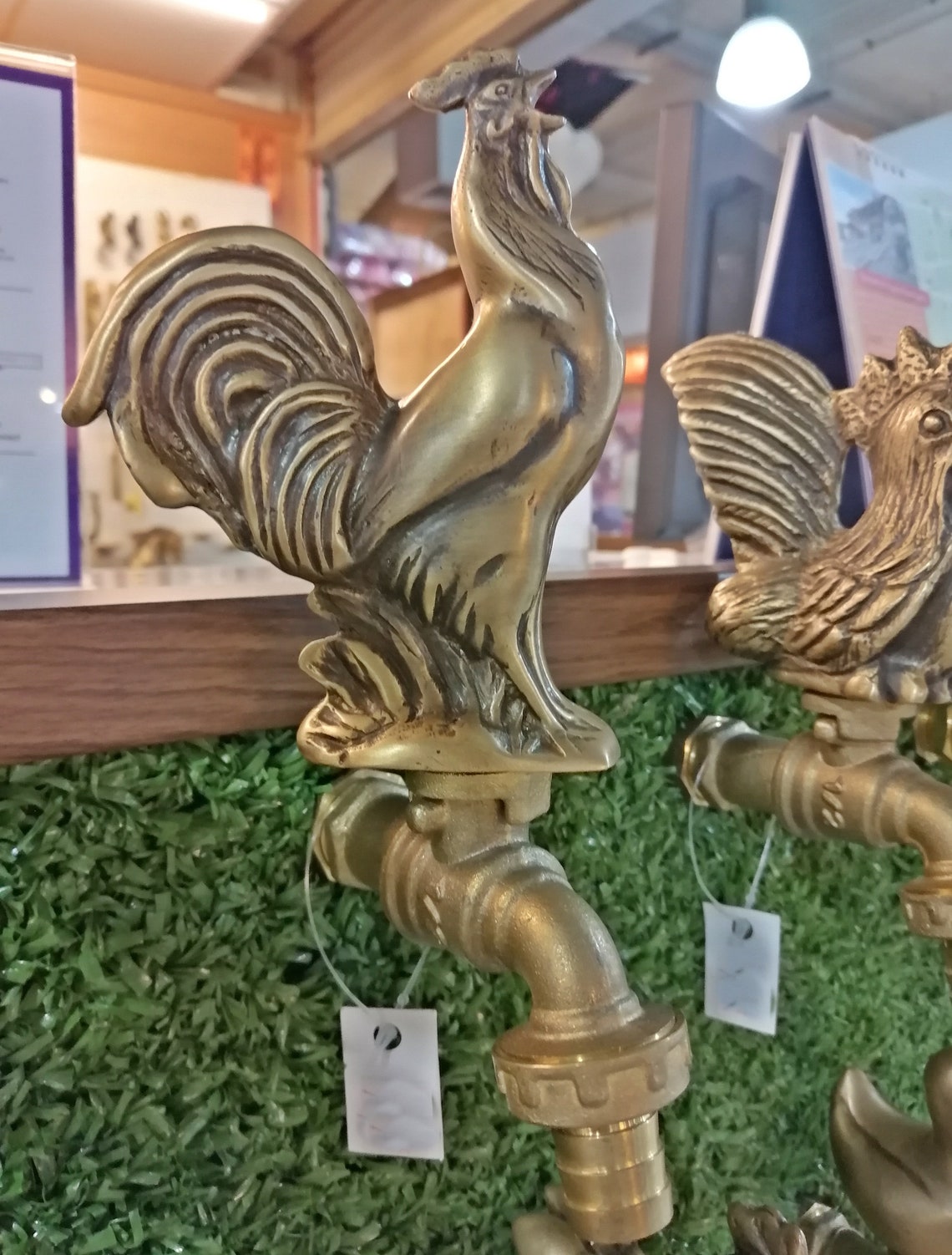 Faucet Brass Garden Rooster Spigot Vintage Yard Tap Water Home Decor ...