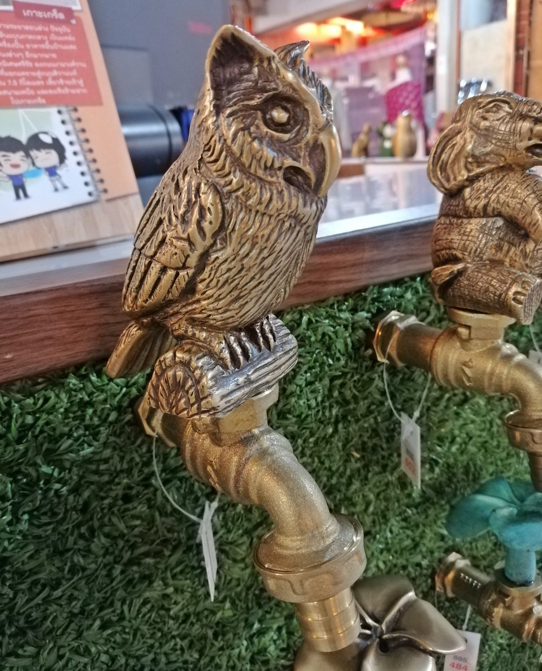 Faucet Brass Owl Tap Water Spout Bathroom Spigot Vintage Home Outdoor ...