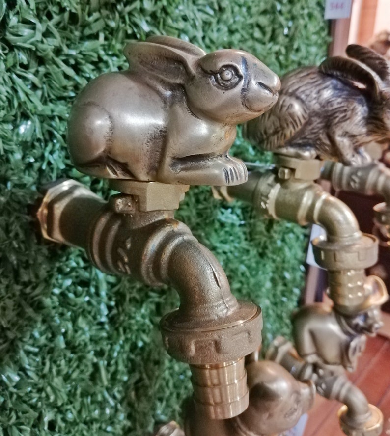 Faucet Brass Vintage Rabbit Small Garden Tap Spigot Yard Water | Etsy