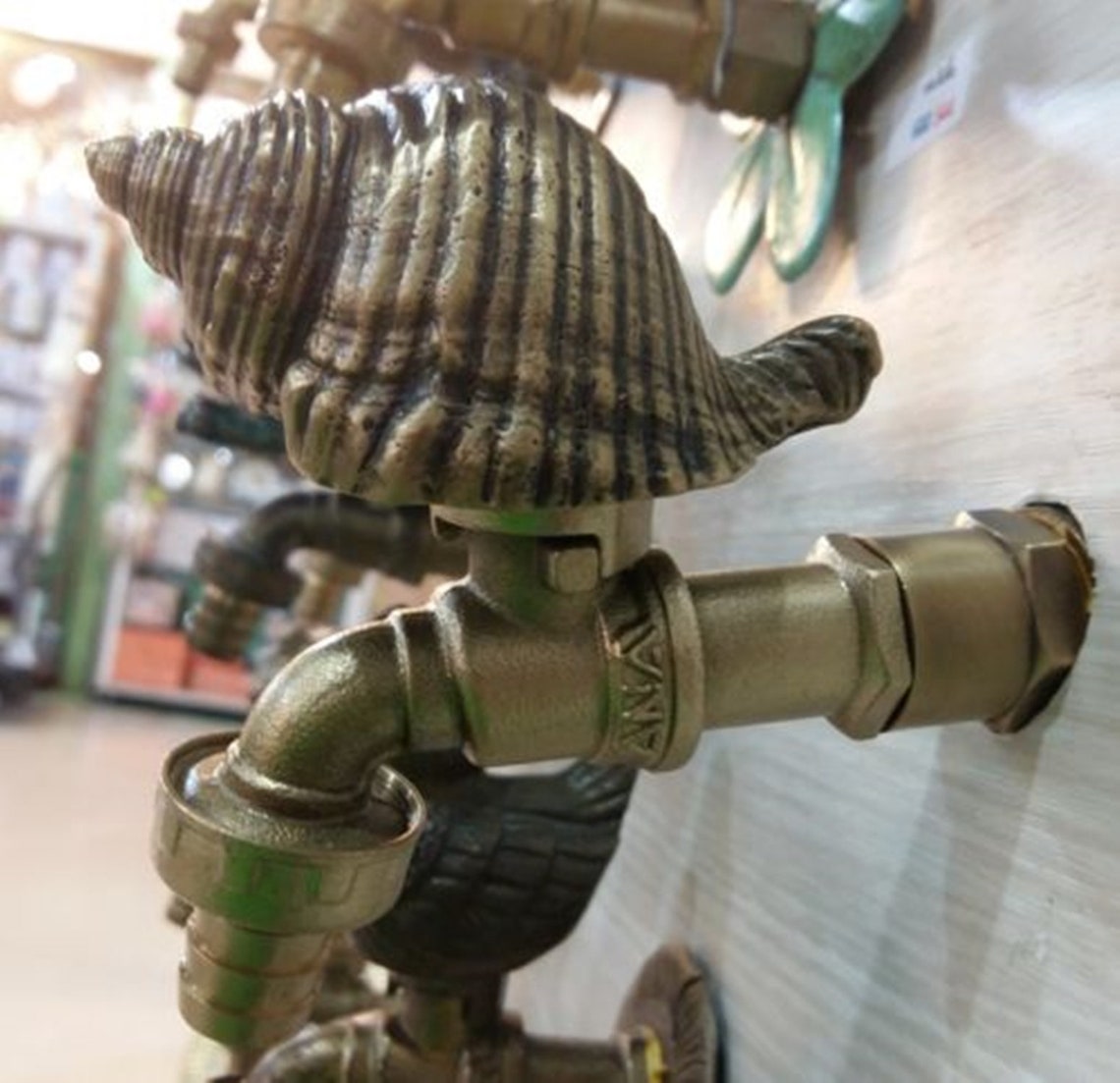 Faucet Brass Shell Conch Garden Vintage Spigot 1/2 Water - Etsy
