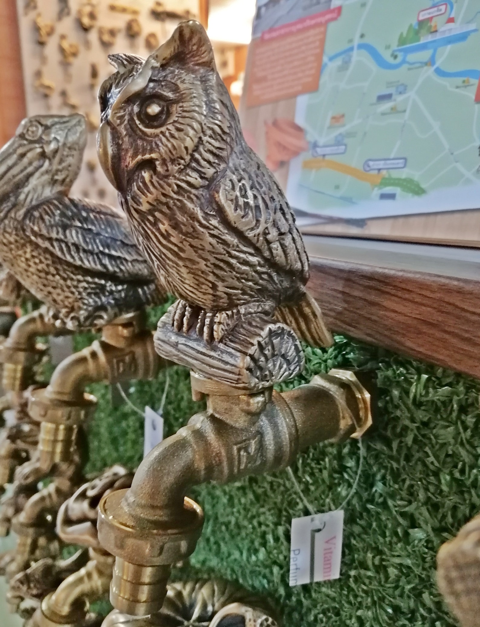 Faucet Brass Owl Tap Water Spout Bathroom Spigot Vintage Home Outdoor ...