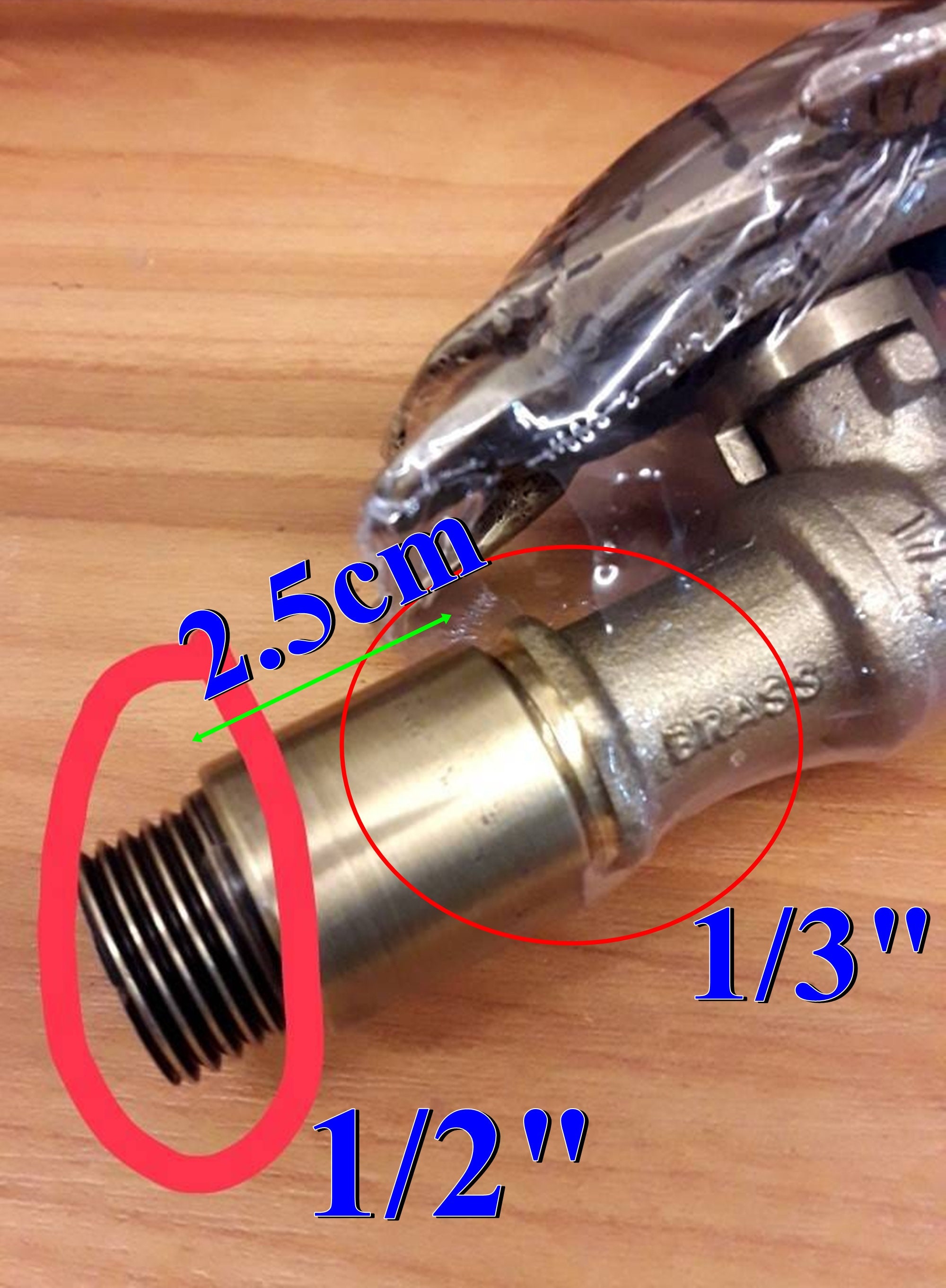 Brass Garden Tap Faucet Adapter Basin Extender Link Short Vintage Water ...