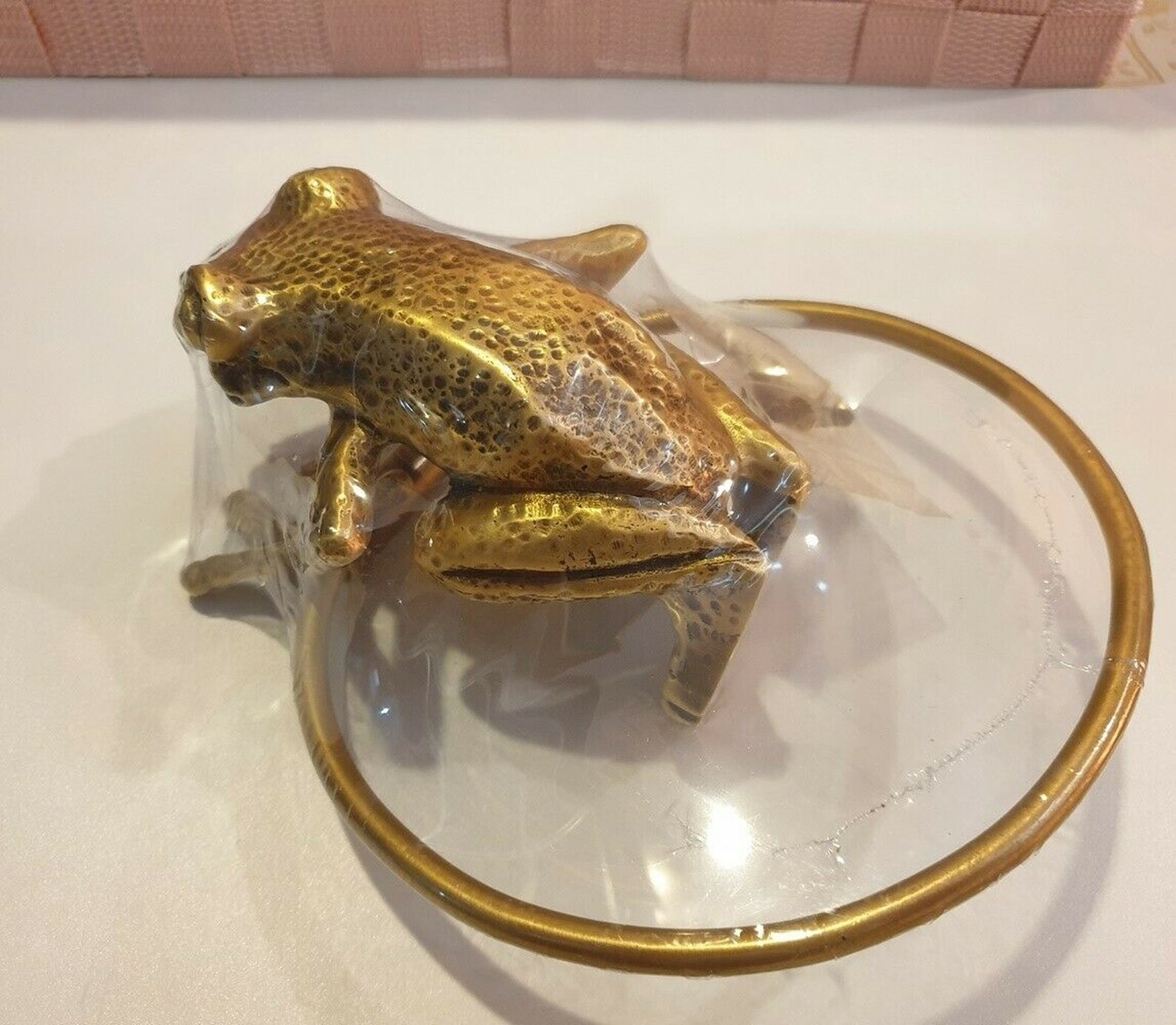 Towel Napkin Ring Big Frog Figurine Brass Bathroom Toilet Wall Hang ...