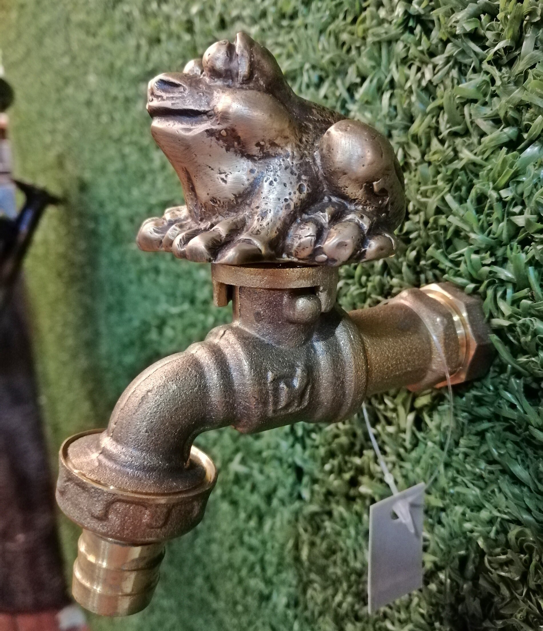Faucet Brass Frog Small Garden Water Tap Spigot Figurine Vintage Home ...