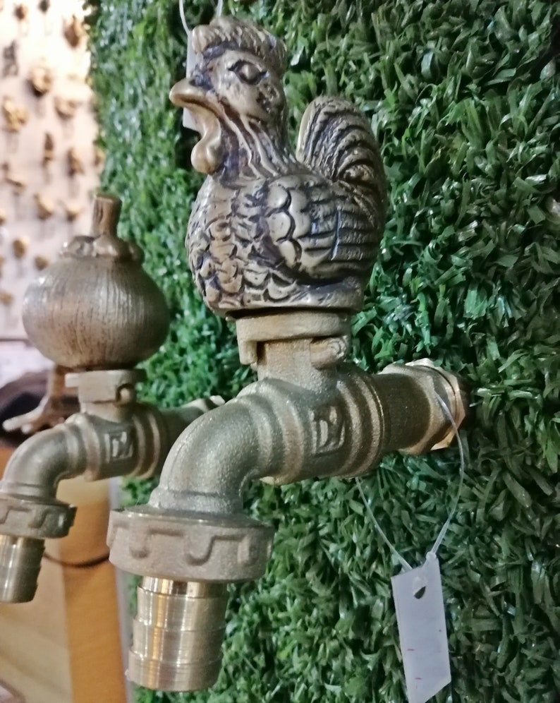 Faucet Hen Spigot Brass Vintage Garden Tap Water Yard Home Decor ...