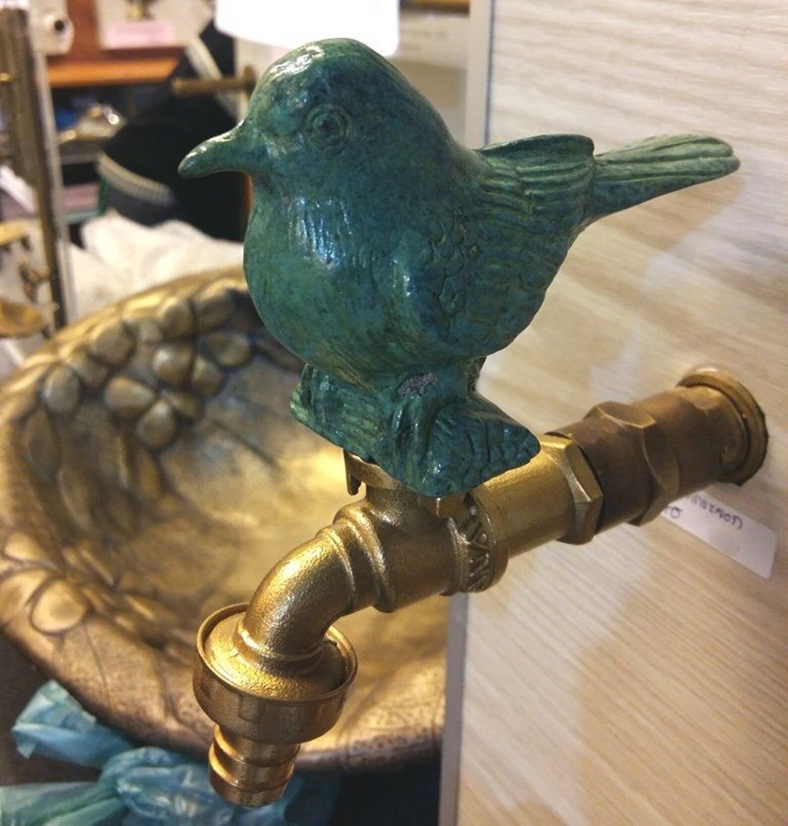 Bird Green Faucet Water Brass Vintage Spigot 1/2 Garden Lawn Home ...