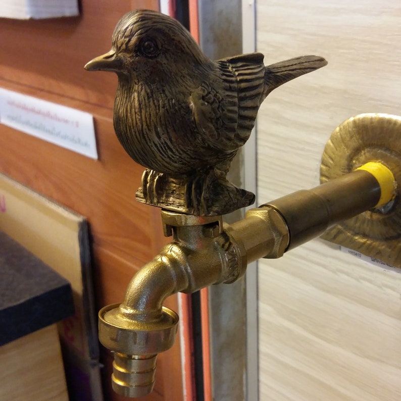 Tap Brass Bird Vintage Style Faucet Spigot Decor Garden Home Outdoo ...