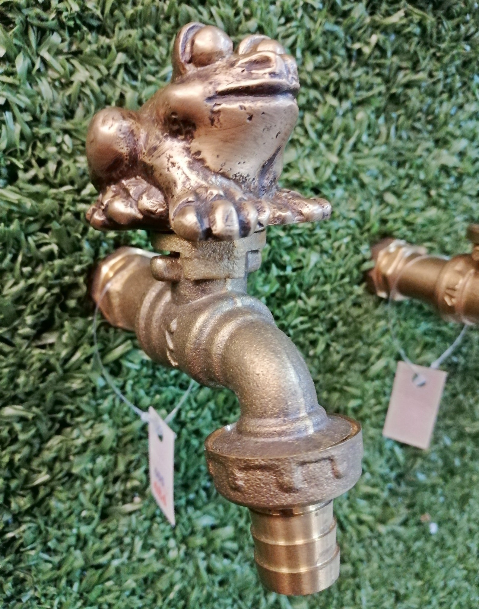 Faucet Brass Frog Small Garden Water Tap Spigot Figurine Vintage Home ...