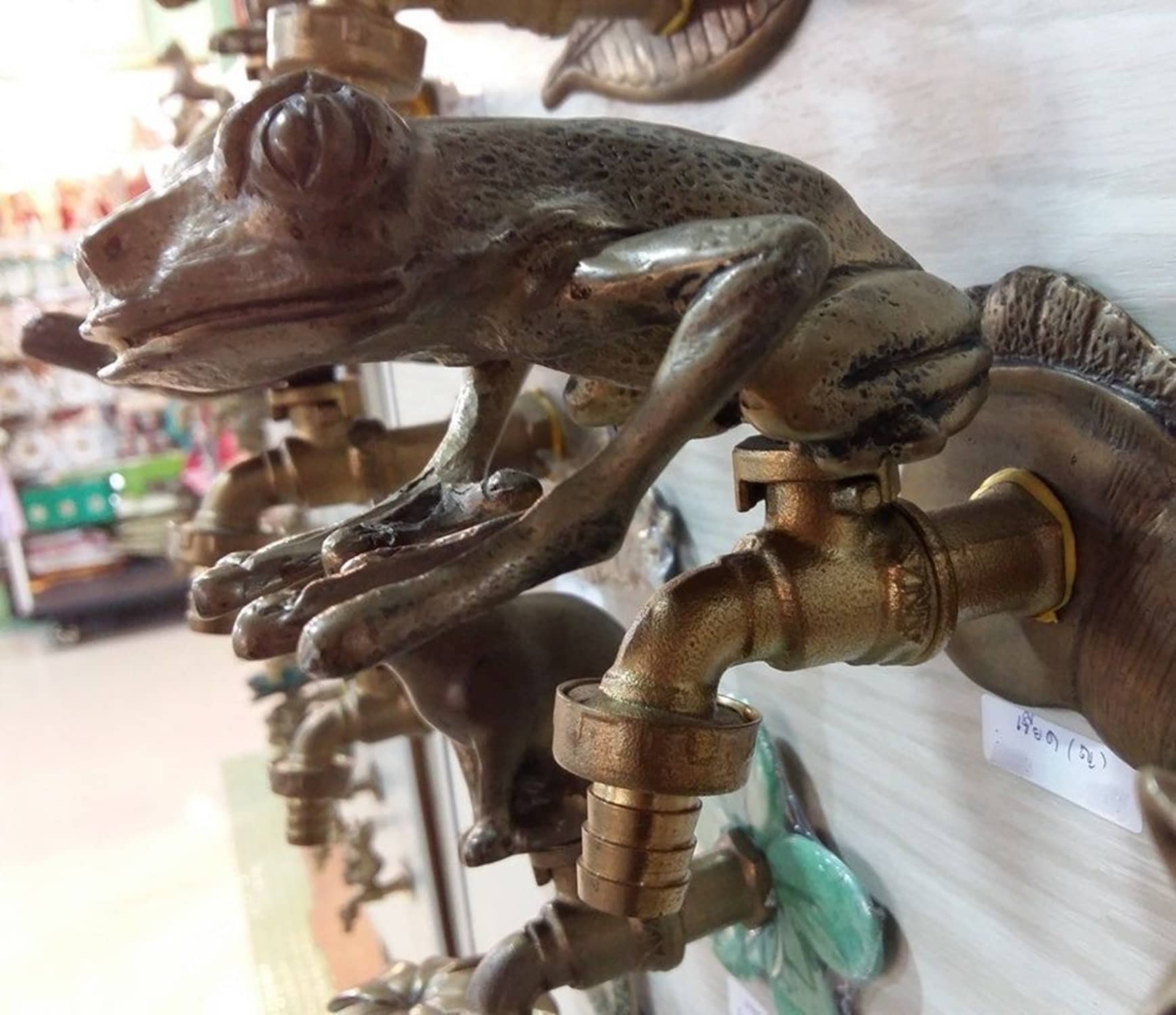 Faucet Water Brass Vintage Big Frog Spigot Tap Garden Home Decor ...