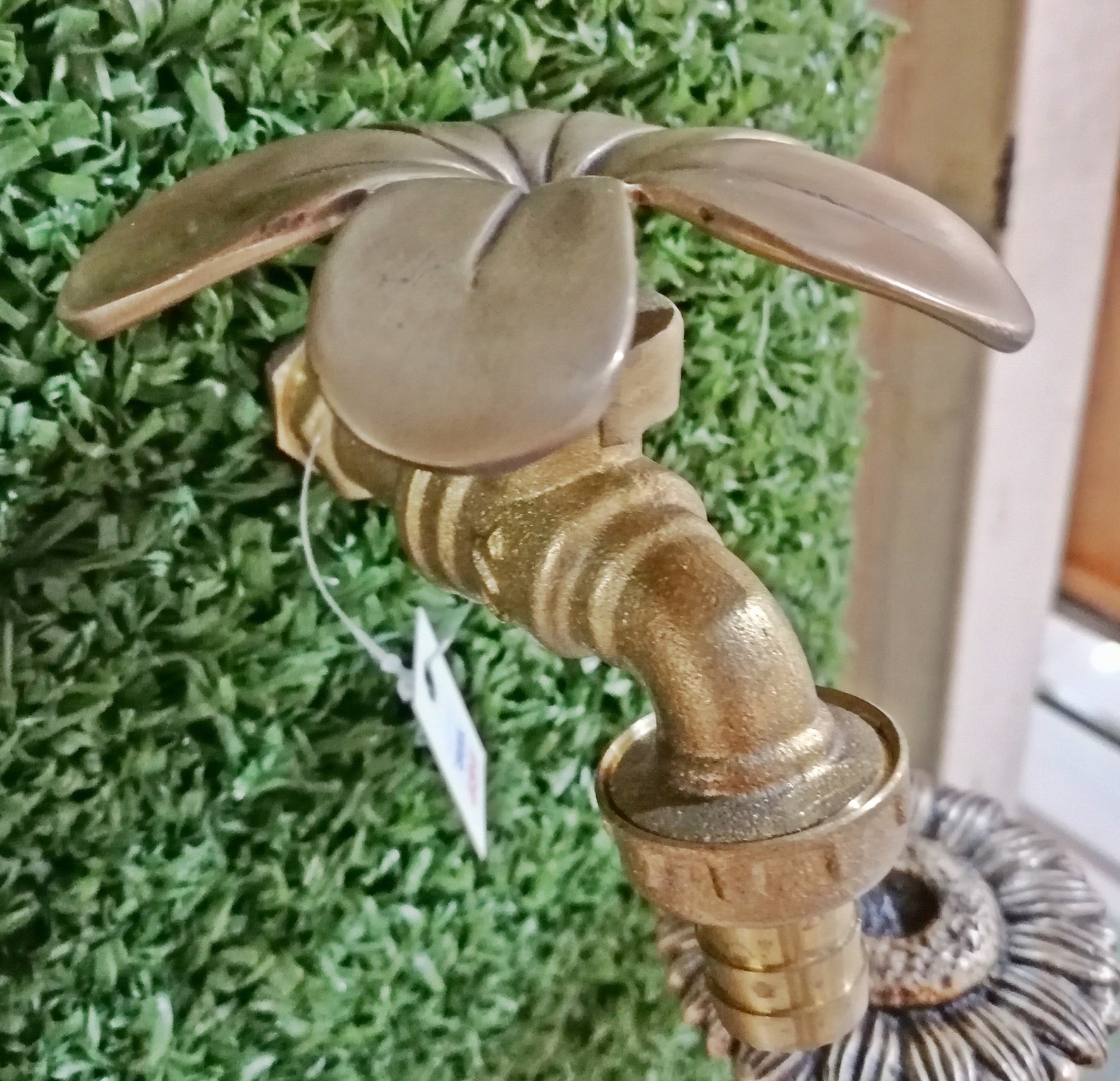 Tap Brass Garden Plumeria Vintage Spigot Faucet Water Decor | Etsy