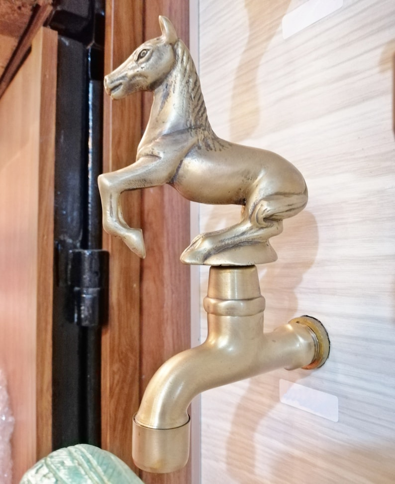 Faucet Horse Spigot Wash Bowl Vintages Brass Basin Sink Tap Water Home ...