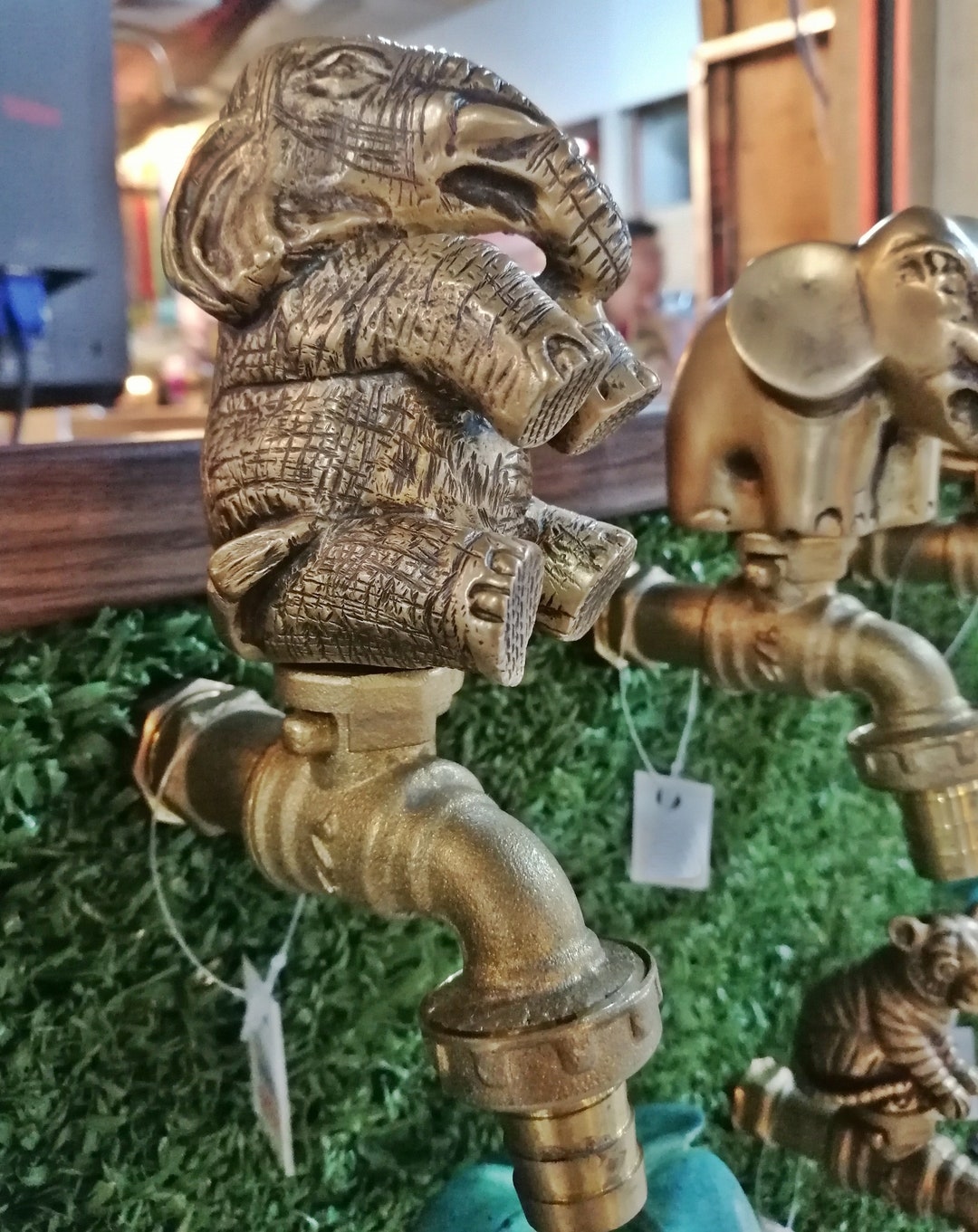 Tap Brass Thai Elephant Vintage Faucet Water Garden Spigot Home Decor ...
