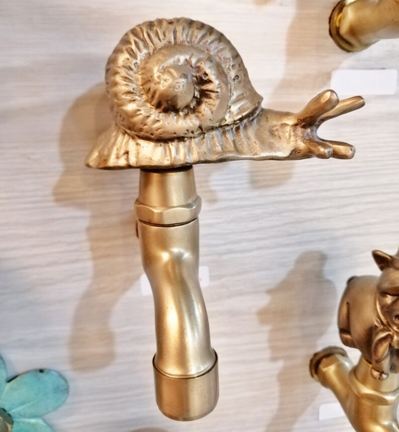 Faucet Snail Spigot Wash Bowl Vintages Brass Basin Sink Tap Water Home ...