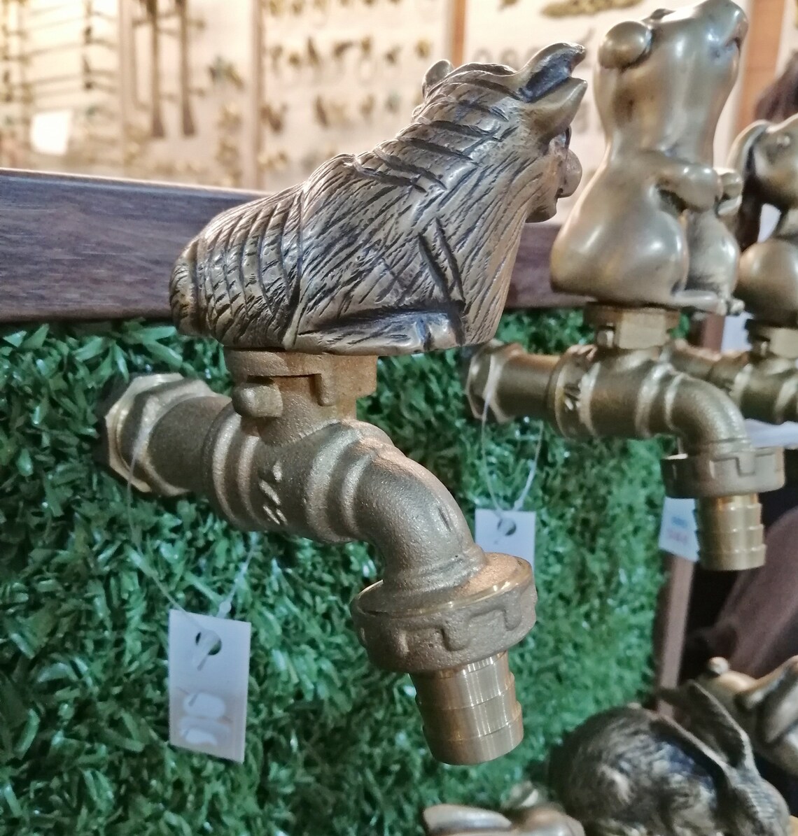 Faucet Brass Vintage Cow Spigot Tap Water Yard Garden Home Decor Living ...