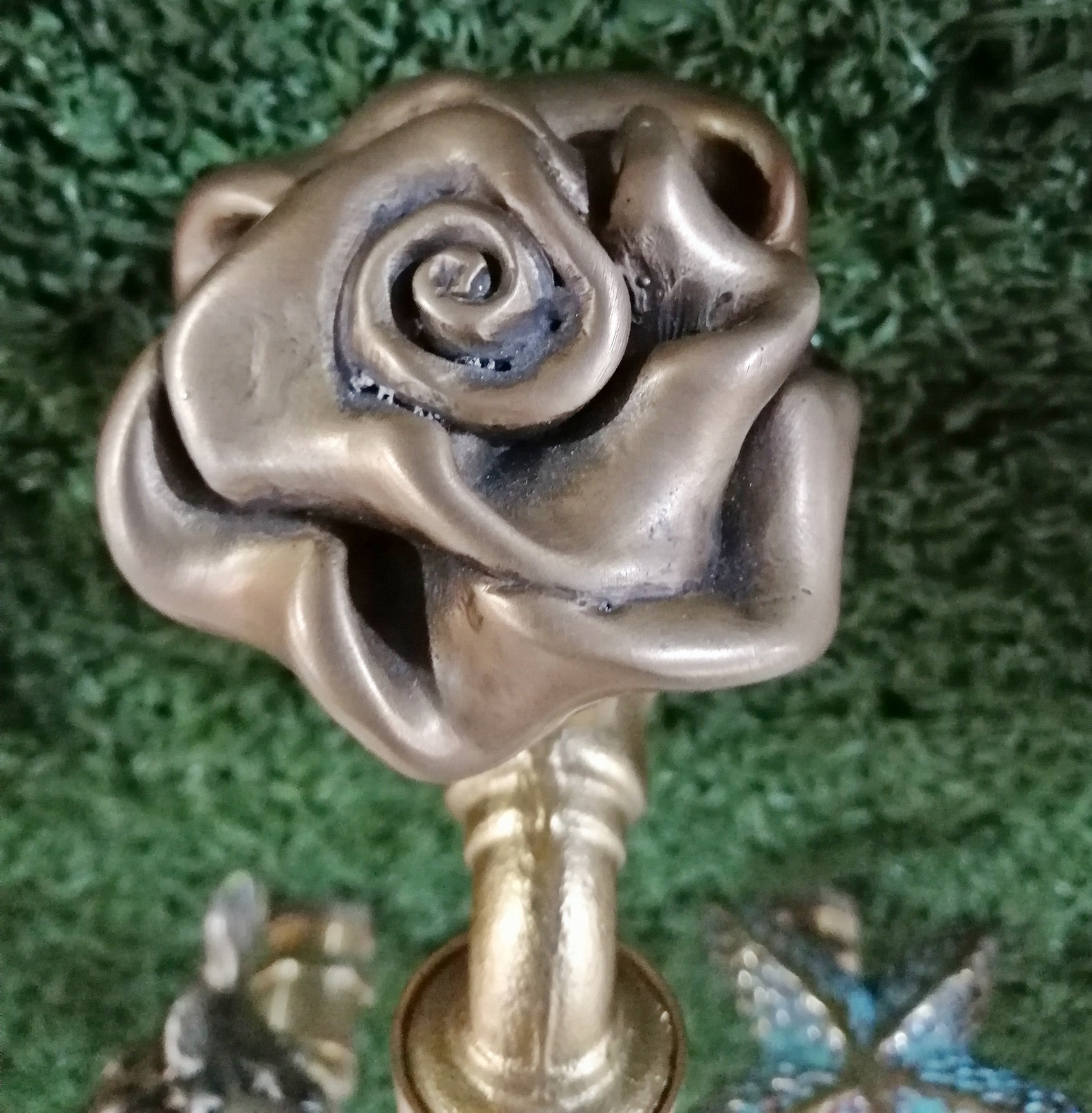 Faucet Water Big Rose Flower Spigot Brass Garden Tap Vintage Home Decor ...