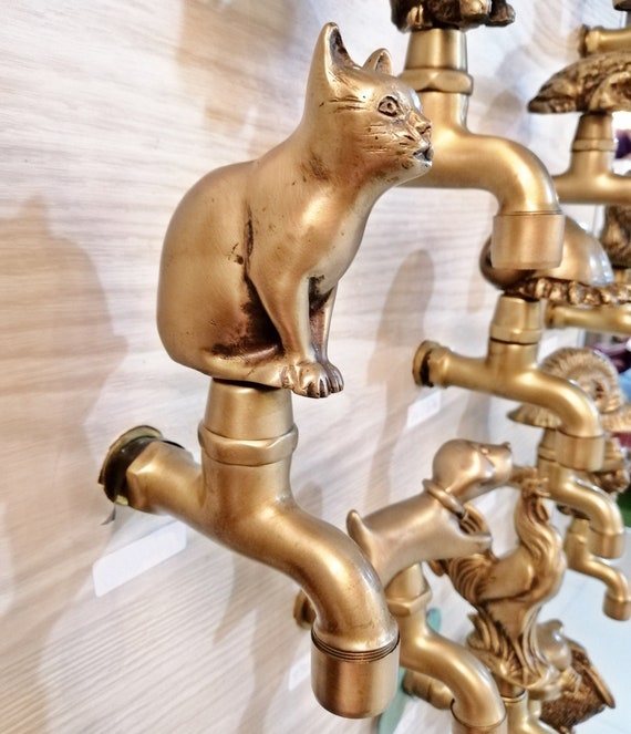 Cat Spigot Wash Bowl Vintage Water Brass Basin Sink Faucet Tap | Etsy