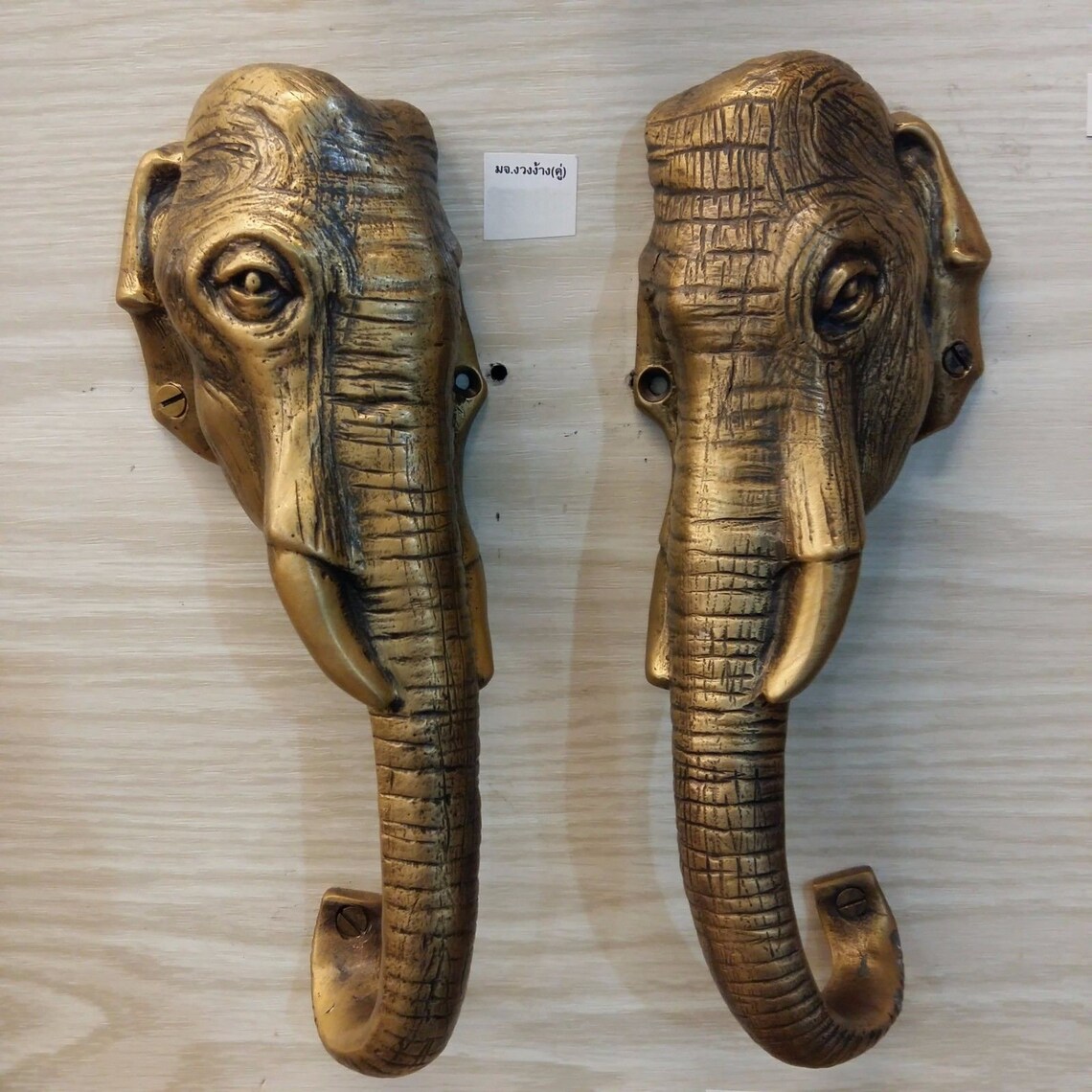 Door Handles Pull Brass Thai Elephant Head Pair Home Decor - Etsy
