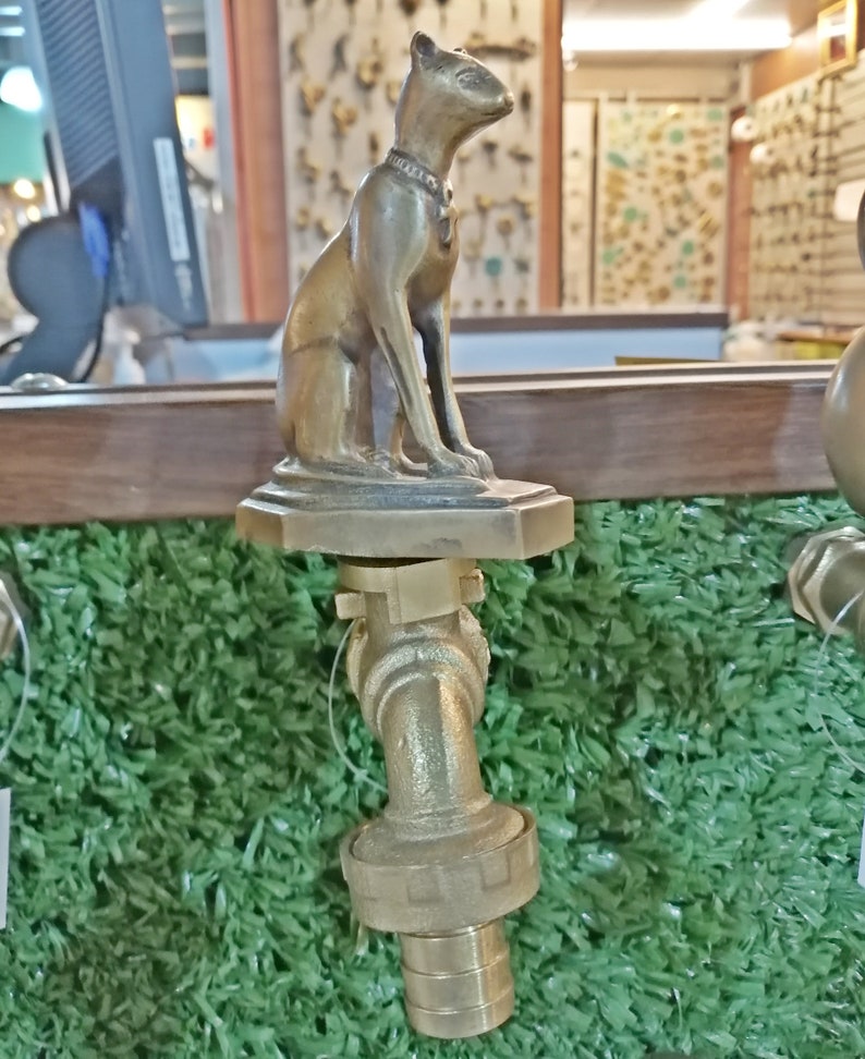 Tap Brass Garden Egypt Cat Faucet Water Vintage Spigot Handle Home ...