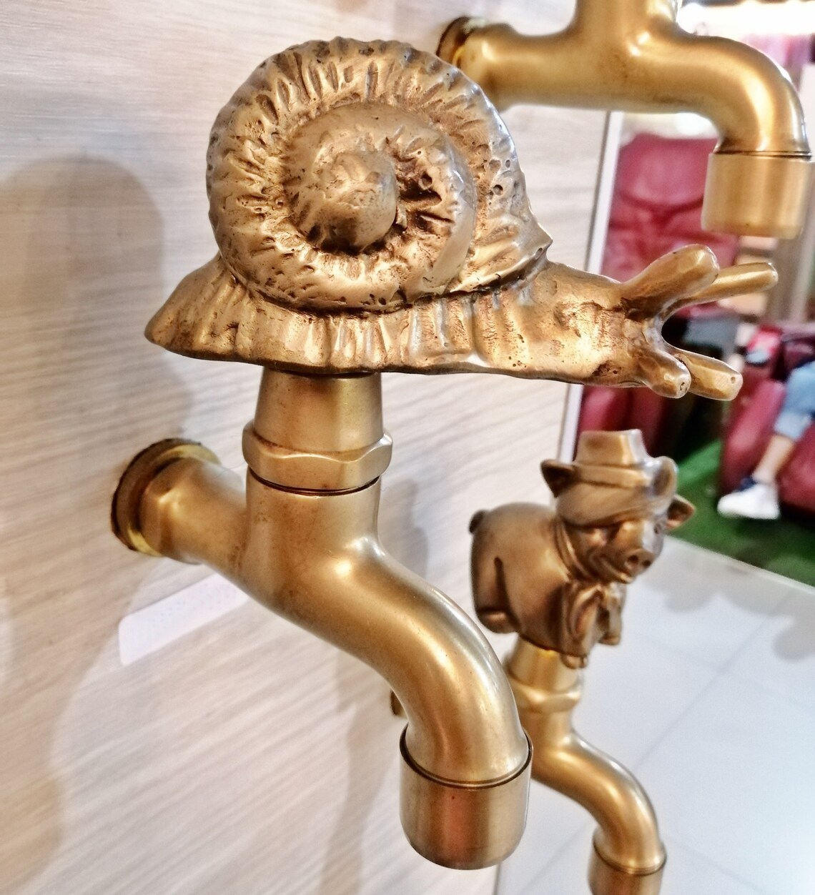 Faucet Snail Spigot Wash Bowl Vintages Brass Basin Sink Tap Water Home ...